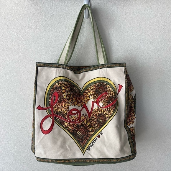 Brighton | Bags | Brighton Tom Clancy Boho Floral Heart Sunflower Tote ...